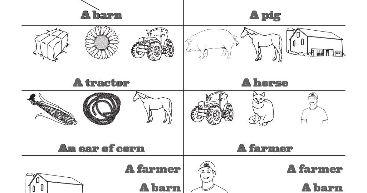 Farm Picture Match | Learning Activity | American Farm Bureau ...