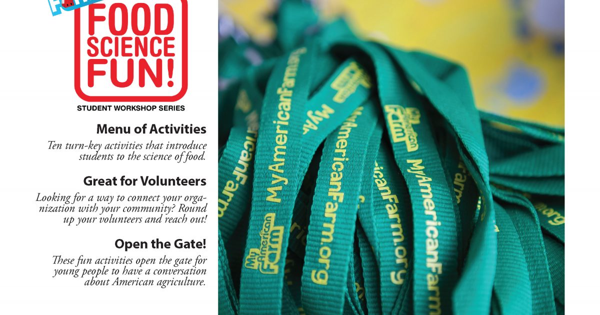 Food Science Fun! Science Day Camp | Learning Guide | American Farm ...