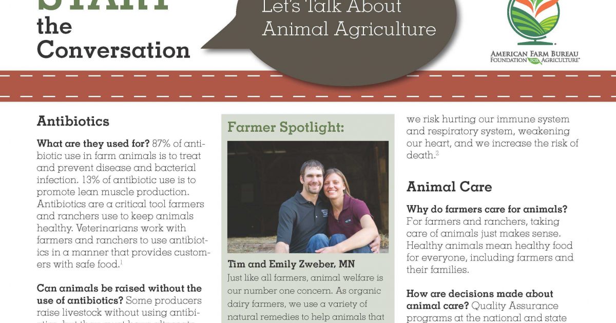 Start The Conversation: Let's Talk About Animal Agriculture | American ...