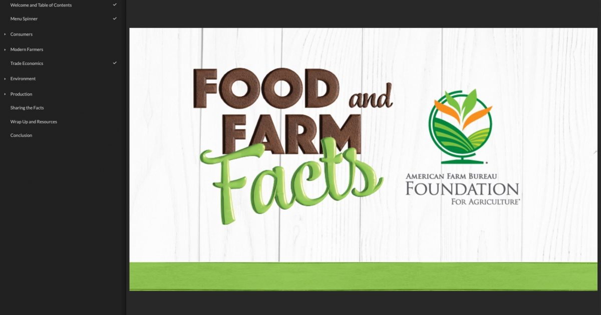 Food and Farm Facts Learning Module | American Farm Bureau Foundation ...